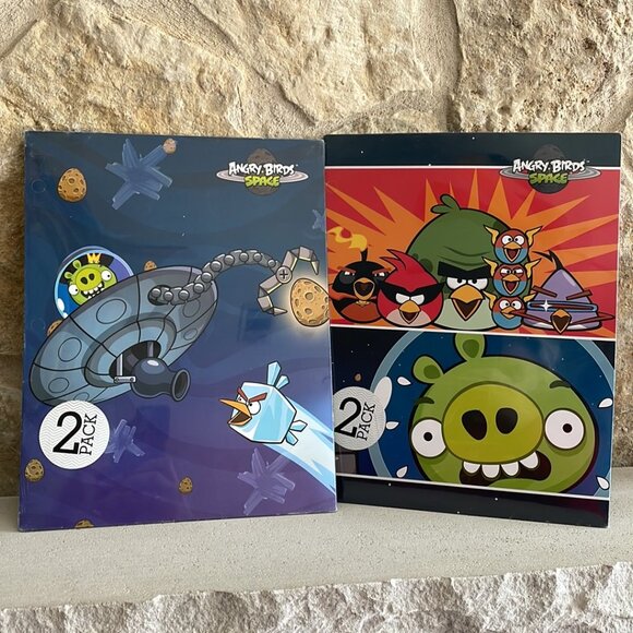 Mead | Office | New Lot Of 4 Angry Birds Space Bad Piggies 3 Ring 2 ...